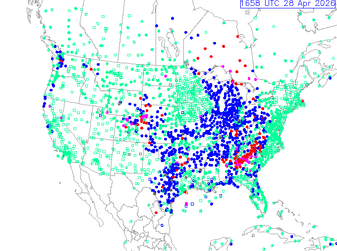 Surface data (METARs) plot [ina, 3]